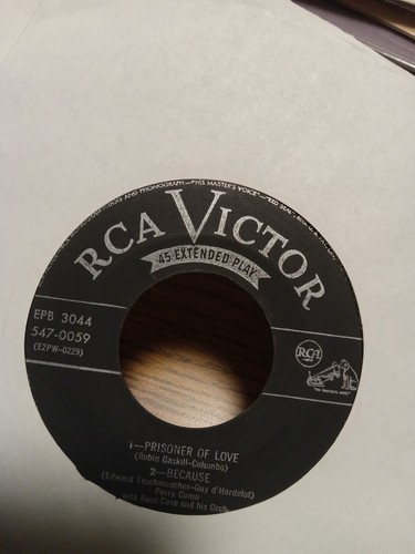 Perry Como EP 45 Prisoner Of Love/Because + 2 3044 VG 1952 | eBay