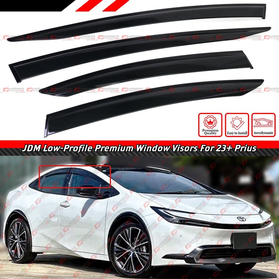 FOR 2023-25 TOYOTA PRIUS XW60 JDM LOW PROFILE WINDOW VISOR RAIN GUARD ...
