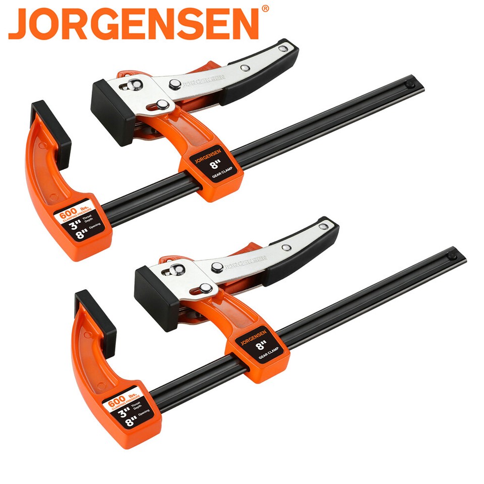 Jorgensen 2 Pack 8" Bar Clamp Set Quick Release Gear Clamp w/600 lbs ...