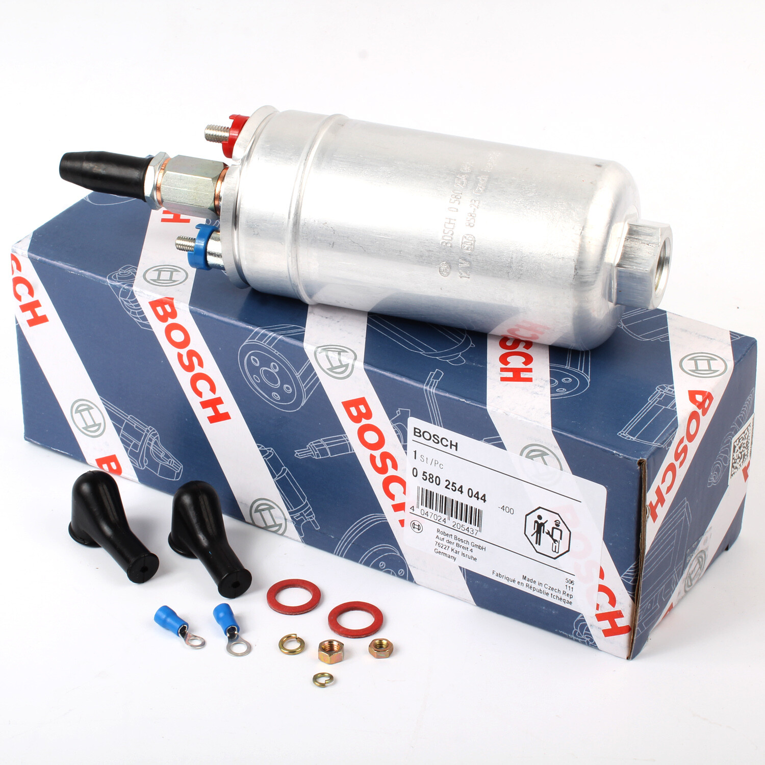 1x Genuine BOSCH 300LPH External Inline Fuel Pump+Bracket 0580254044 ...