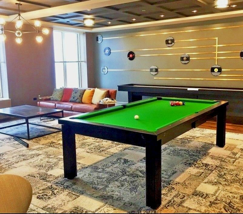LUXURY CONVERTIBLE DINING POOL TABLE Billiard Desk Fusion TOLEDO Vision ...