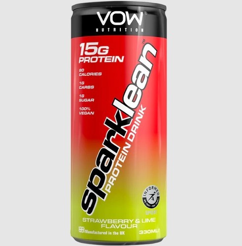 VOW Nutrition SparkLean Protein Drink Strawberry & Lime 330ml-3 Pack | eBay