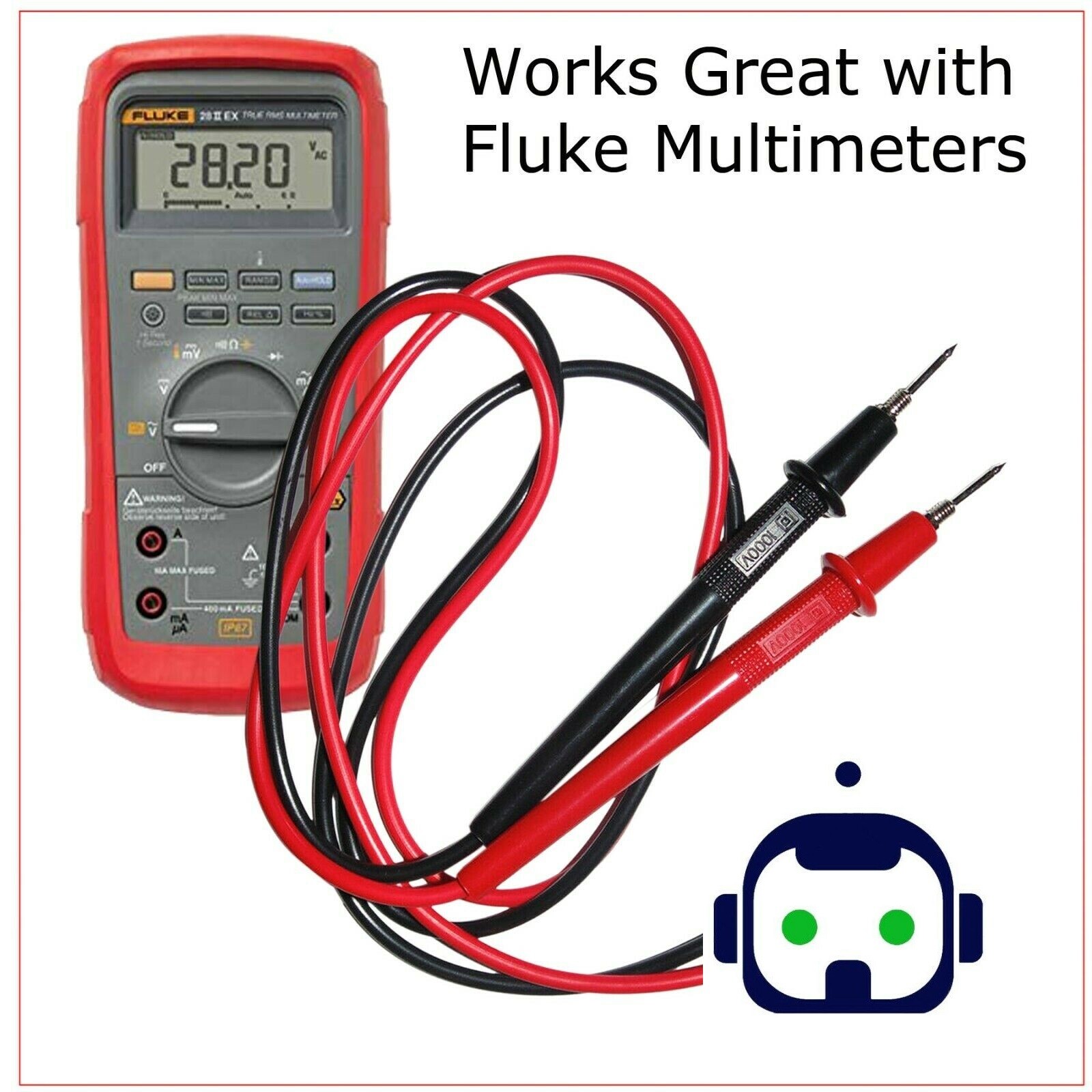 1 Pair Multimeter Voltmeter Test Probe Leads with Banana Plug ...