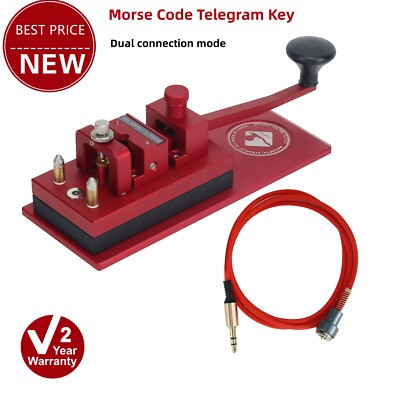 Morse Code Shortwave Radio CW Magnetic Force Telegram Key with Long ...