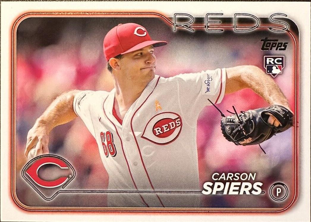 2024 Topps Series 2 - Carson Spiers #365 Golden Mirror Image Variation ...