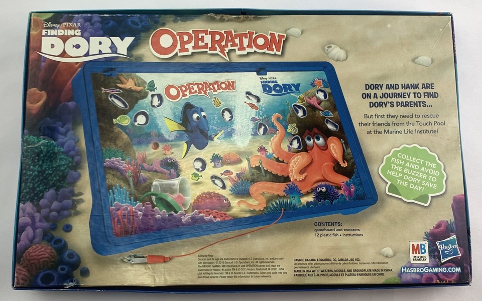 2016 Finding Dory Operation Board Game by Hasbro Complete/Working Great ...