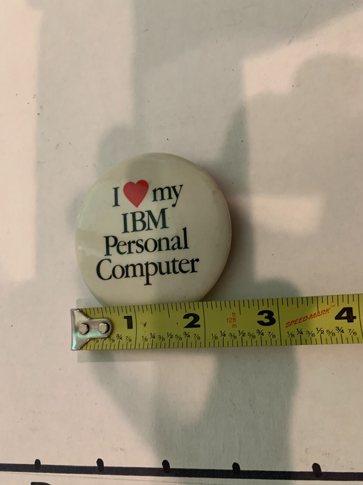 I Love IBM Personal Computers 1980's Lapel Pin Memorabilia ...