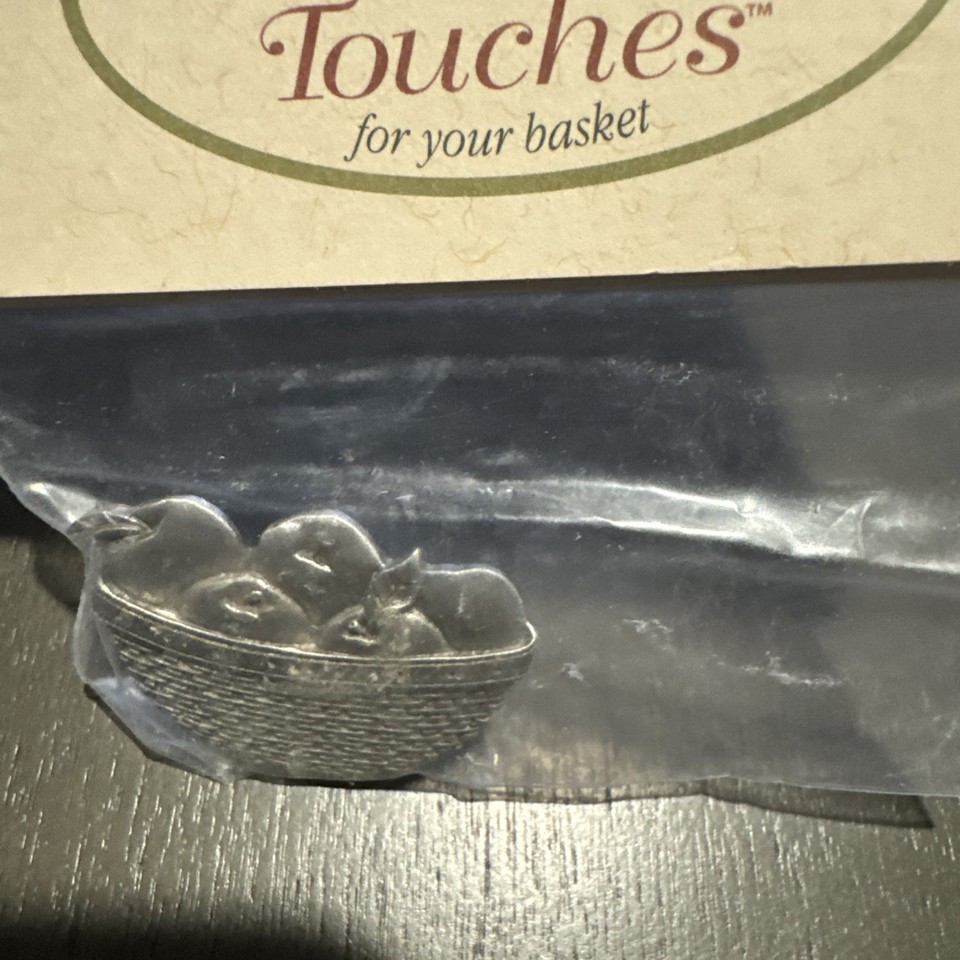 Longaberger Finishing Touches Pewter Magnet Bowl Basket Rare HTF New in ...