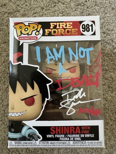 GREAT CONDITION! Derick Snow Signed Funko Pop! Fire Force Shinra #981 ...