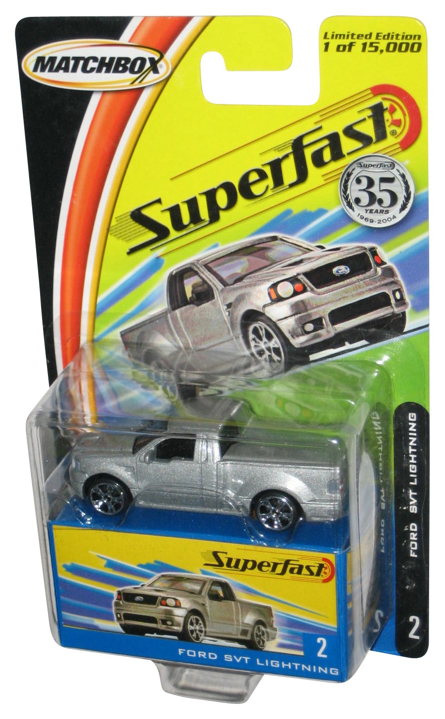 Matchbox Superfast Ford SVT Lightning (2004) Mattel Silver Toy Truck #2 ...