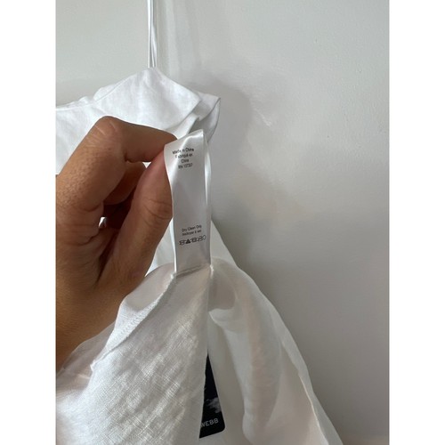 Marissa Webb Jayce Bodiced Linen Laced Empire Sleeveless Top White ...