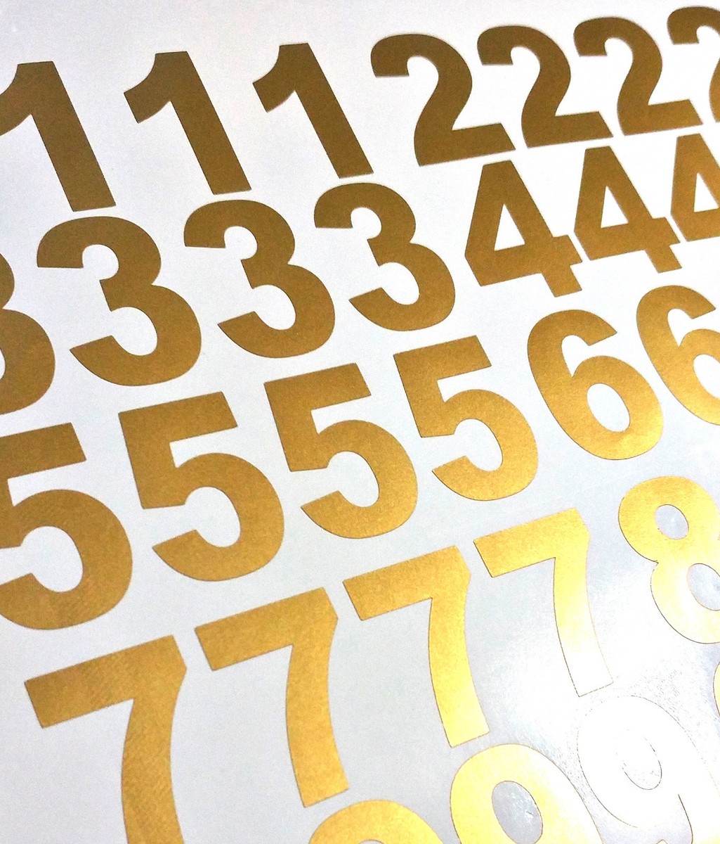 Gold Mailbox Numbers