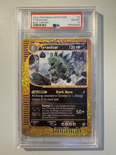 *2002*Pokemon Expedition*Tyranitar*3 / 12*Box Topper*EX-MT*PSA 6*! | eBay