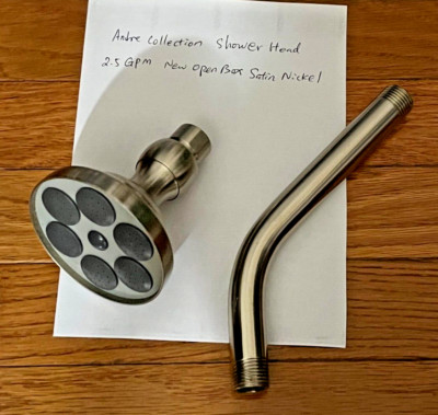 Andre' Collection Shower Head & Arm- 2.5 GPM - Satin Nickel Open Box | eBay