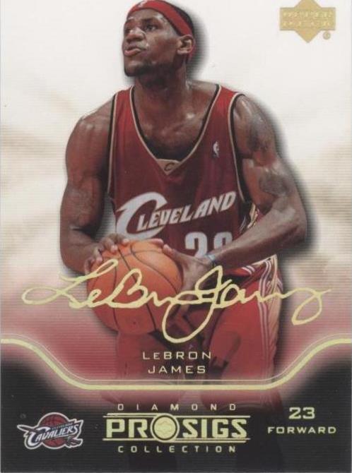 2004-05 Upper Deck Pro Sigs Diamond Collection - LeBron James #13 Gold ...