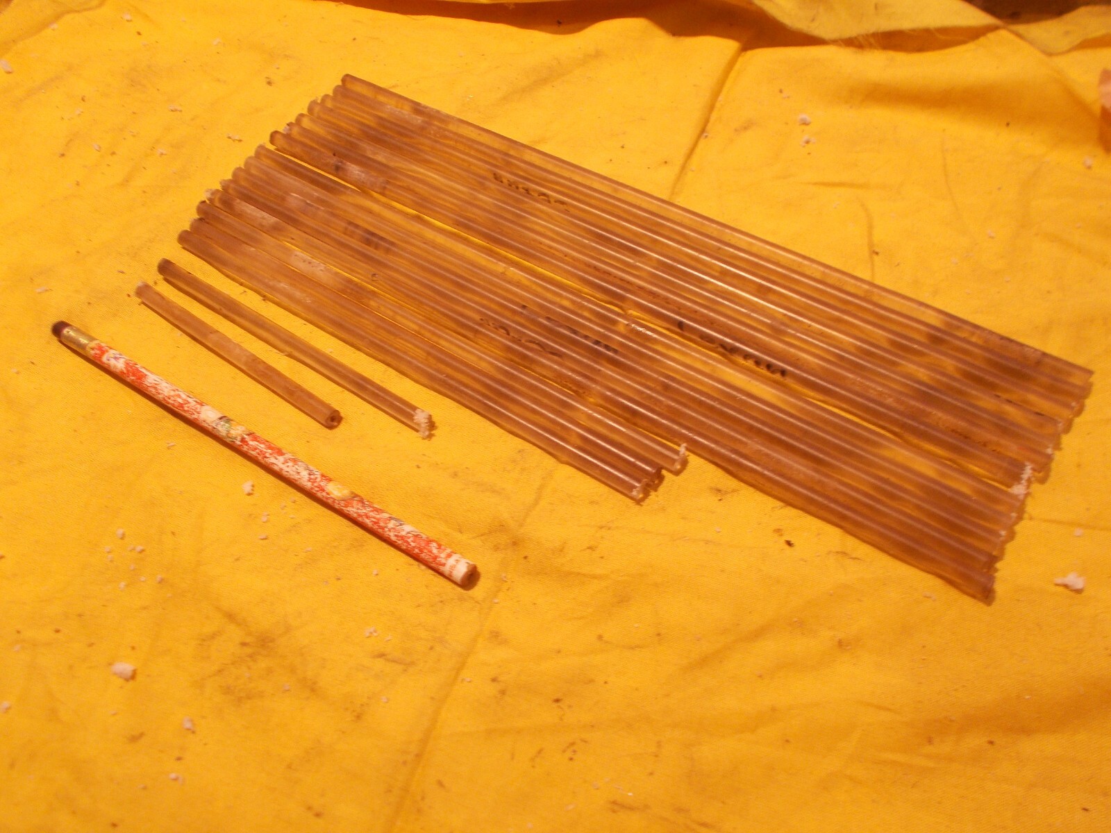 LOT of LEXAN POLYCARBONATE ROD machinable plastic round bar stock 1/4 ...