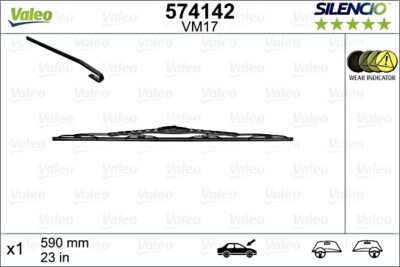 VALEO Silencio Wiper Blade 600mm 24" Fits MERCEDES 190 W124 S124 ...