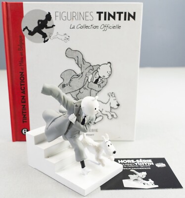 Hors Serie Figurine #6 Tintin in Action! 12cm B&W Resin Model Figure ...