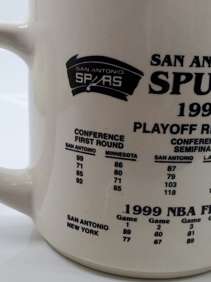 San Antonio Spurs 1999 NBA Finals Champions Mug Cup Vintage Collectible ...