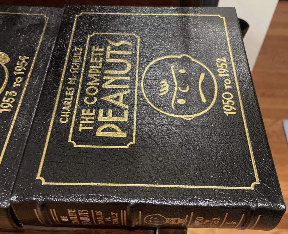 The Complete Peanuts Books Set- Collectors Edition Leather Gold Charles ...