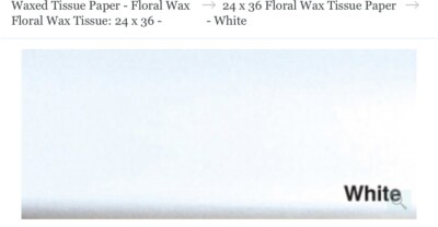 Waxed Tissue Paper Floral Florist 24x36 Bouquet Wrapping 400 Sheets ...