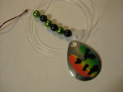 Walleye Red Slow Death Hook Spinner Blade Blades Rigs ( Fire Tiger) | eBay