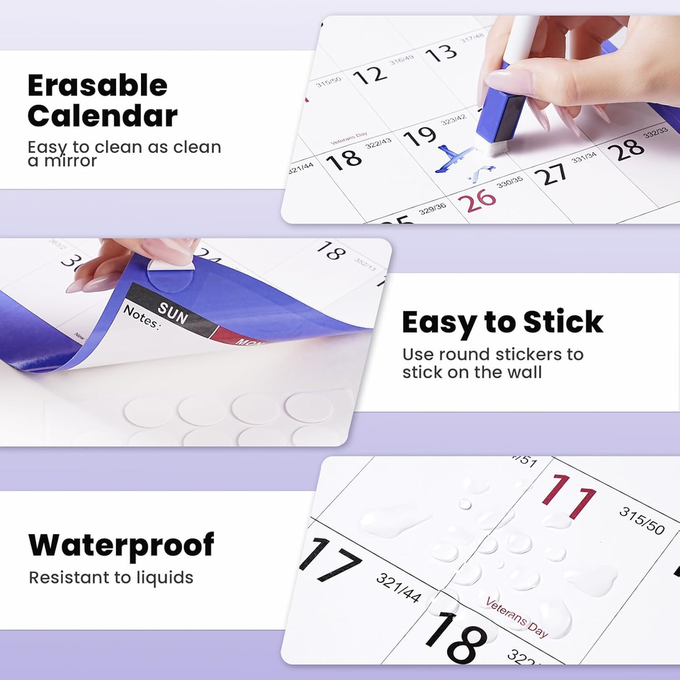 2026 Dry Erase Calendar - 2026 Yearly Wall Calendar, 48" x 32", JAN ...