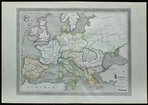 1850Ca - Antique Map Of Europe - Rare | eBay