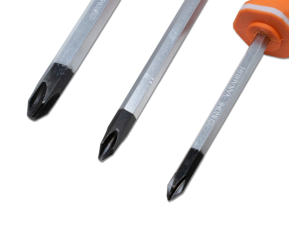 TRUE JIS Metric Screwdriver Set Solid Tang Screw Driver Drivers #1-2-3 ...