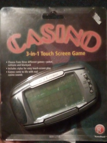 RADIO SHACK CASINO 3-in-1 TOUCH SCREEN GAME POKER BLACKJACK SOLITAIRE ...