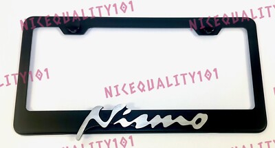 3D Nismo Stainless Steel Black Finished License Plate Frame | Black