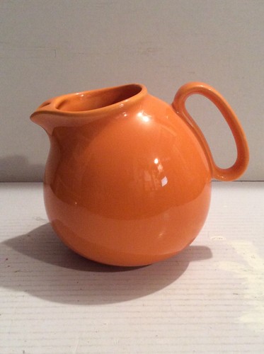 VINTAGE WAECHTERSBACH WEST GERMANY ORANGE BALL PITCHER | eBay