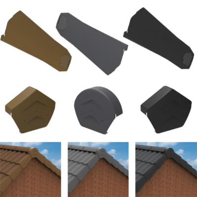 Universal Dry Verge System for Gable / Apex Roof - Tile End Cap & Ridge ...