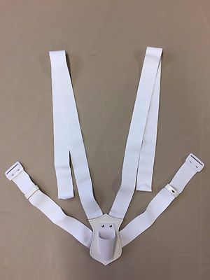 Parade Color Guard Carrying Belt Sling 2" White Web Leather Adjustable ...