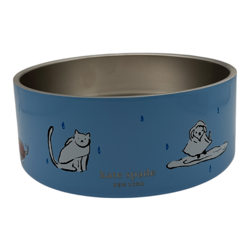 Kate Spade Raining Cats and Dogs Pet Dog Bowl 16 oz Non-Slip NWOT | eBay