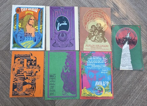 Lot of 7 San Francisco 1960s Avalon Postcard Handbills | eBay