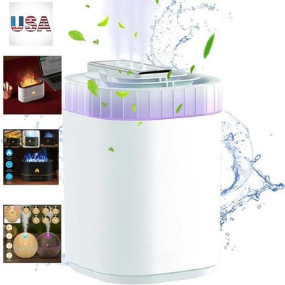 Ultrasonic Humidifier 3L Large Room / Flame Effect / Wood Grain Mini ...