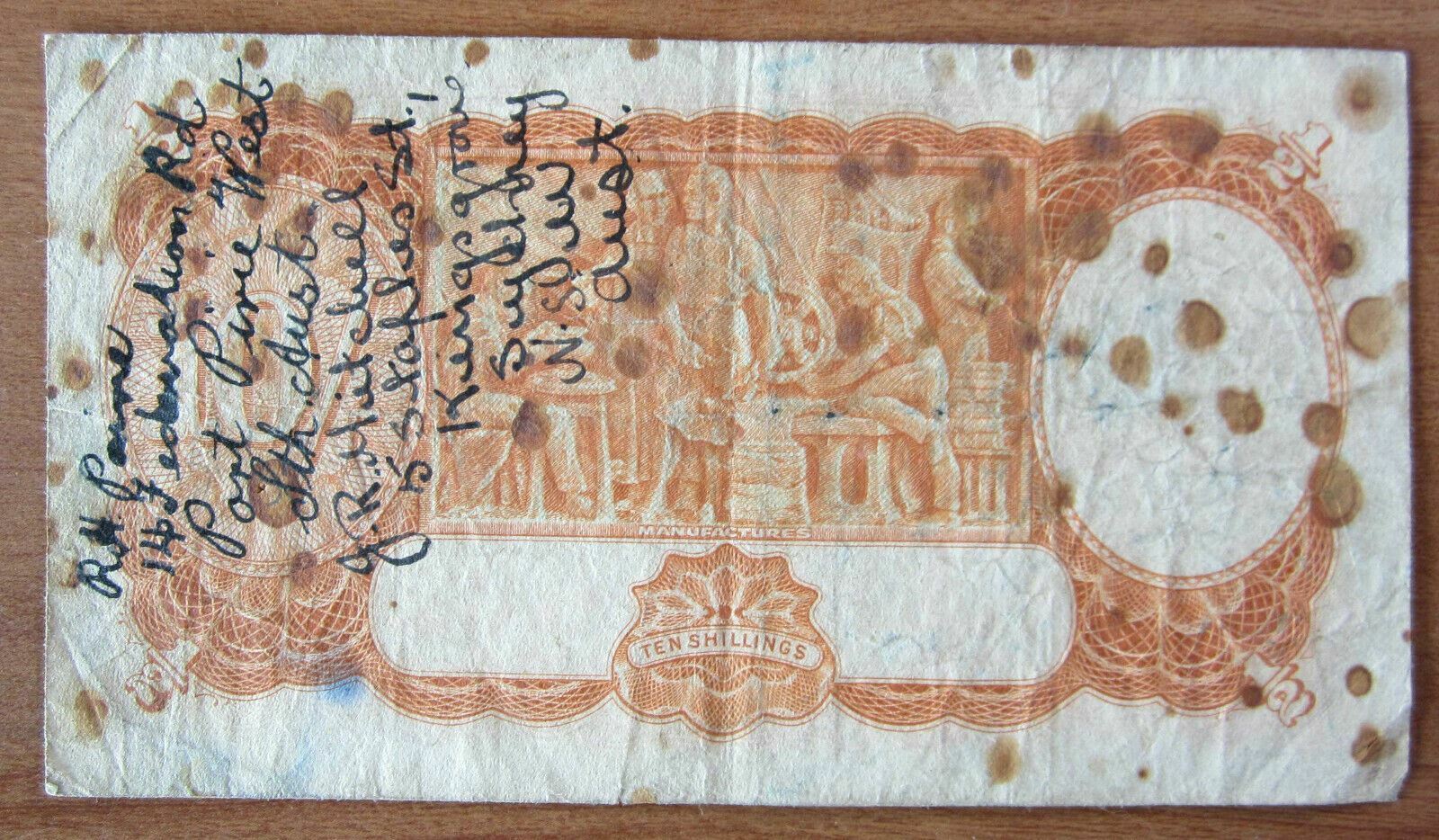 1939 Australia Sheehan McFarlane Ten Shillings SHORT SNORTER E95 590585 ...