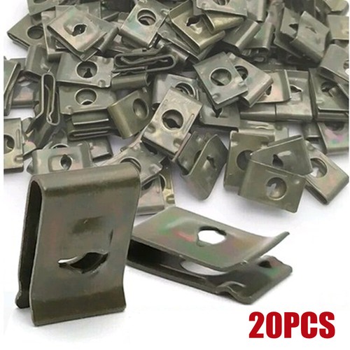 20x Universal Metal U Type Clips For Car Bumper Fender Trim Panel ...