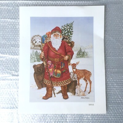 Nadine Harper Santa Clause Art Deco Christmas Print (1991) | FREE ...