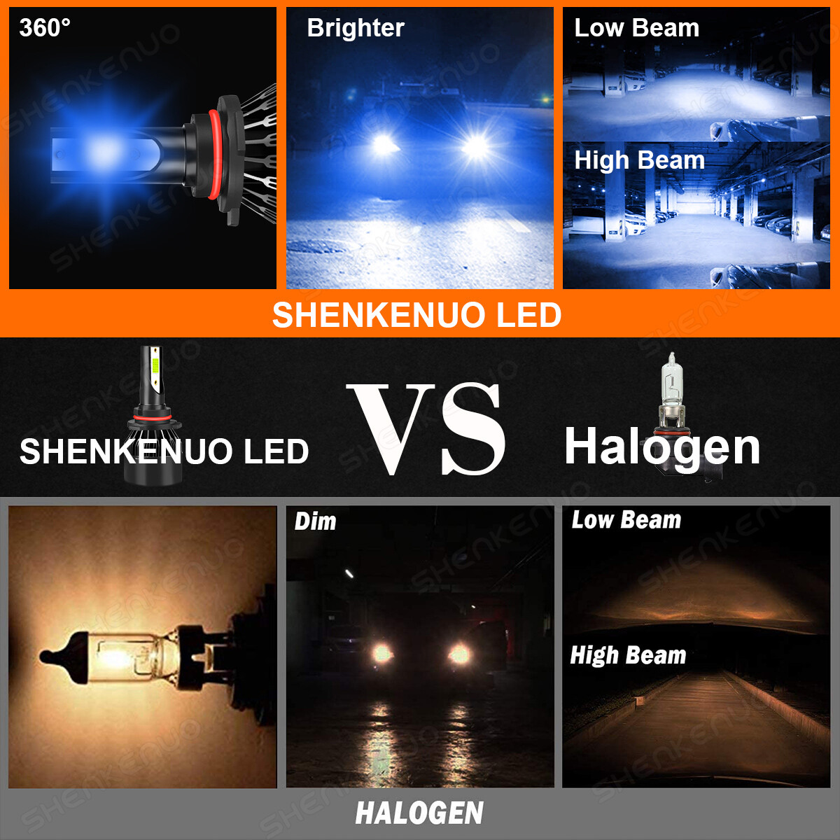 Para For Honda Civic 2007-2015 LED faro de luz baja alta luces de ...