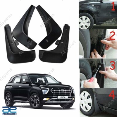 Mud Flap Set of 4 Compatible With Hyundai Creta Type 2 2020-2023 GEc ...