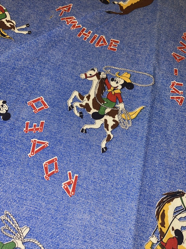 Vintage HTF Disney Mickey Mouse Western Cowboy Rodeo Bronco Bustin ...
