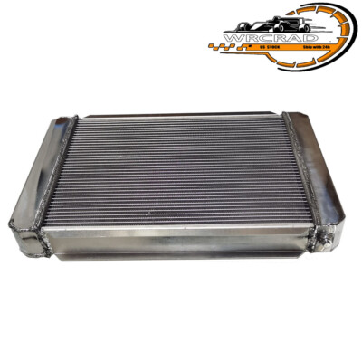 2-Row Universal Custom Aluminum Racing Radiator Kit - 24" x 16" Overall ...