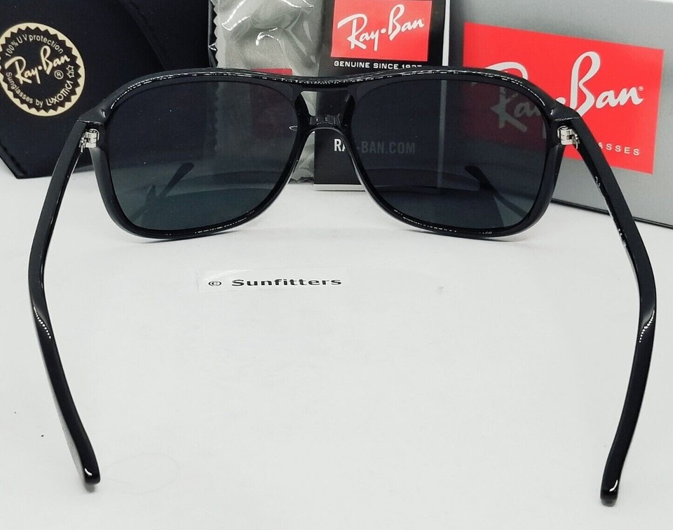 Ray Ban CATS 4000 black/green RB4128 601 60 sunglasses NEW | eBay