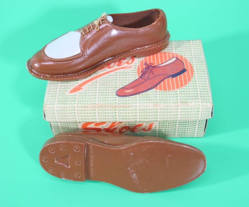 Vintage Plastic Shoes Salesman's Sample original box minty 3.5 inches ...
