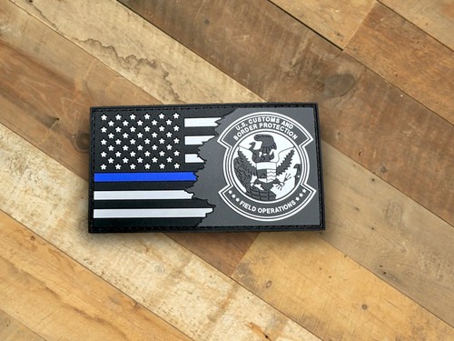 Tattered Thin Blue Line American Flag U.S. Customs & Border Protection ...