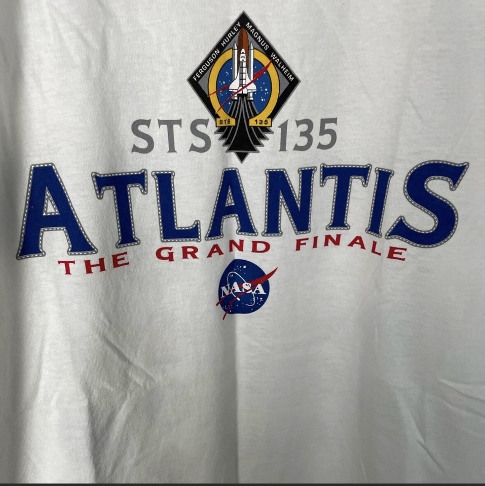 NASA Collectors Shirt, STS 135, Atlantis, The Grand Finale , Space ...