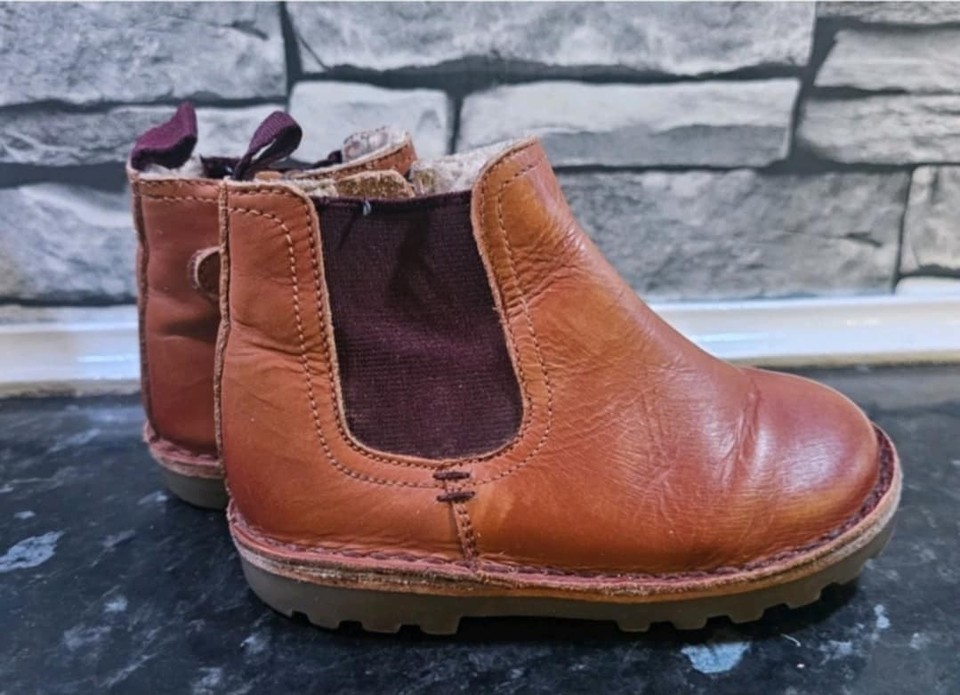 Girls Next Tan Brown Leather Chelsea Boots UK Size 5 | eBay UK
