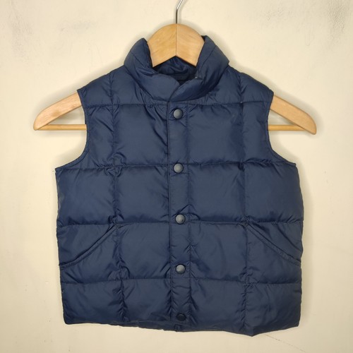 Lands End Kids Boys Puffer Vest Small 4 Snap Button Pockets Blue | eBay ...